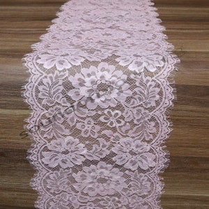Pink Lace Runner for Baby Girl Shower, Birthday Party Table Runner ...