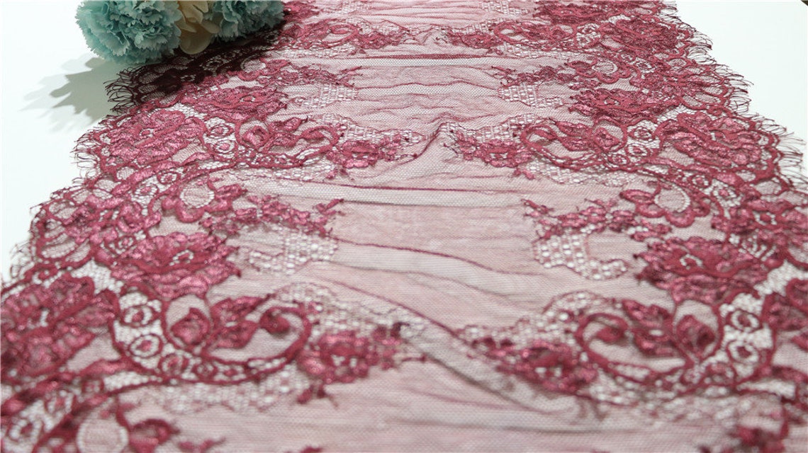 Burgundy Lace Runner Wedding Table Runner Wedding | Etsy