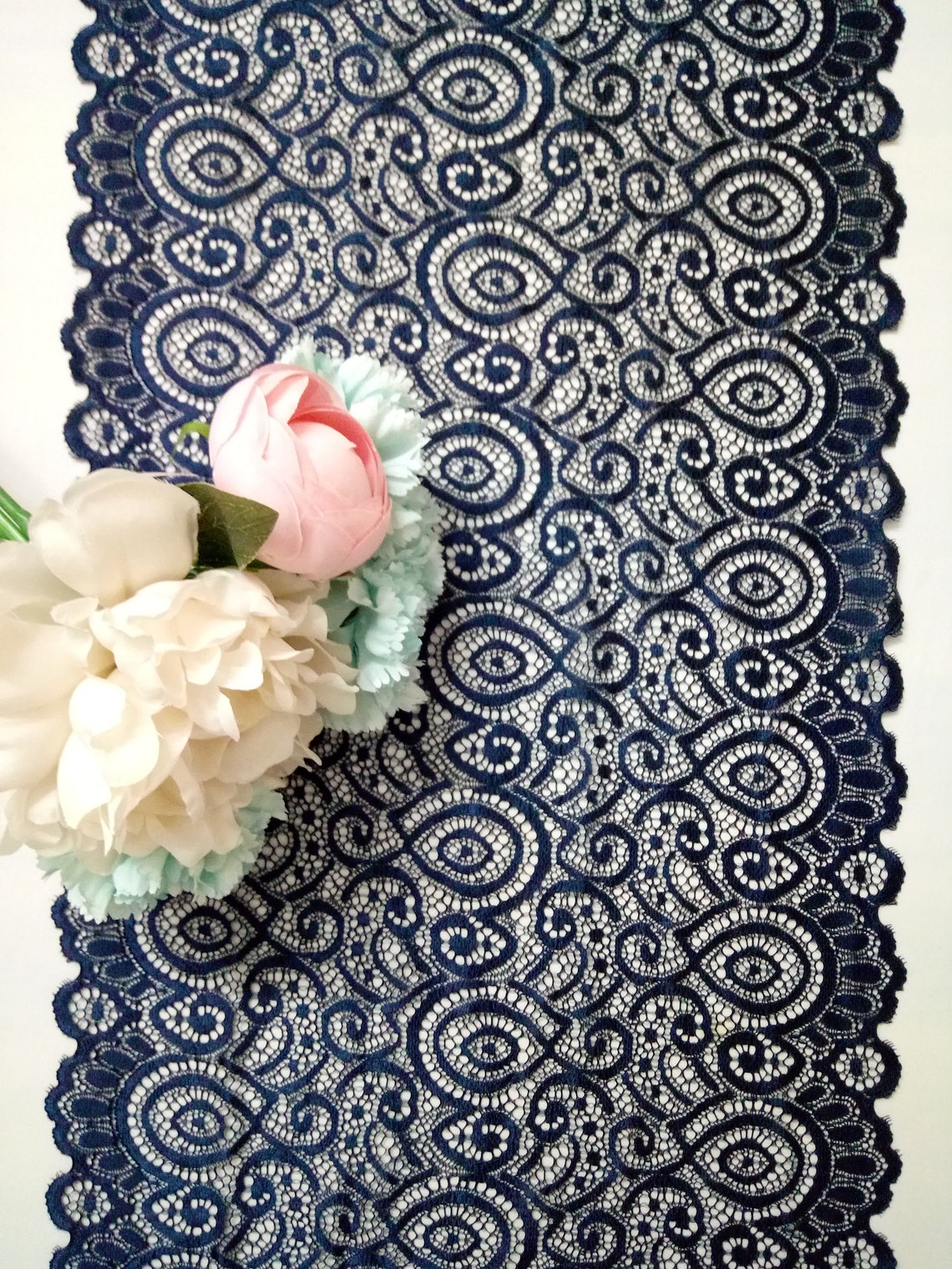 Extra Long Table Runners Navy Blue Table Runner Navy | Etsy