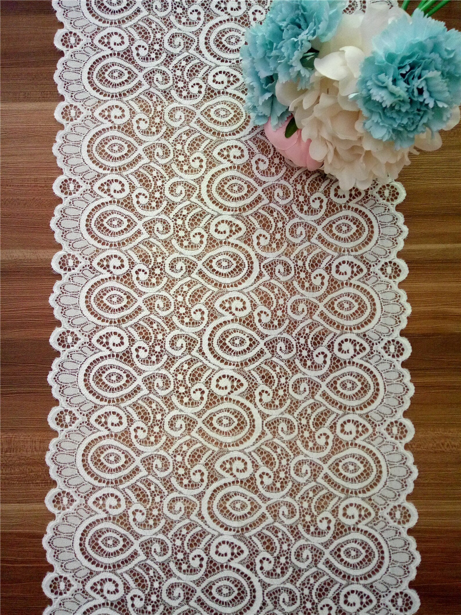 12 in / 30.5cm Wide Elegant Wedding Table Runners White - Etsy