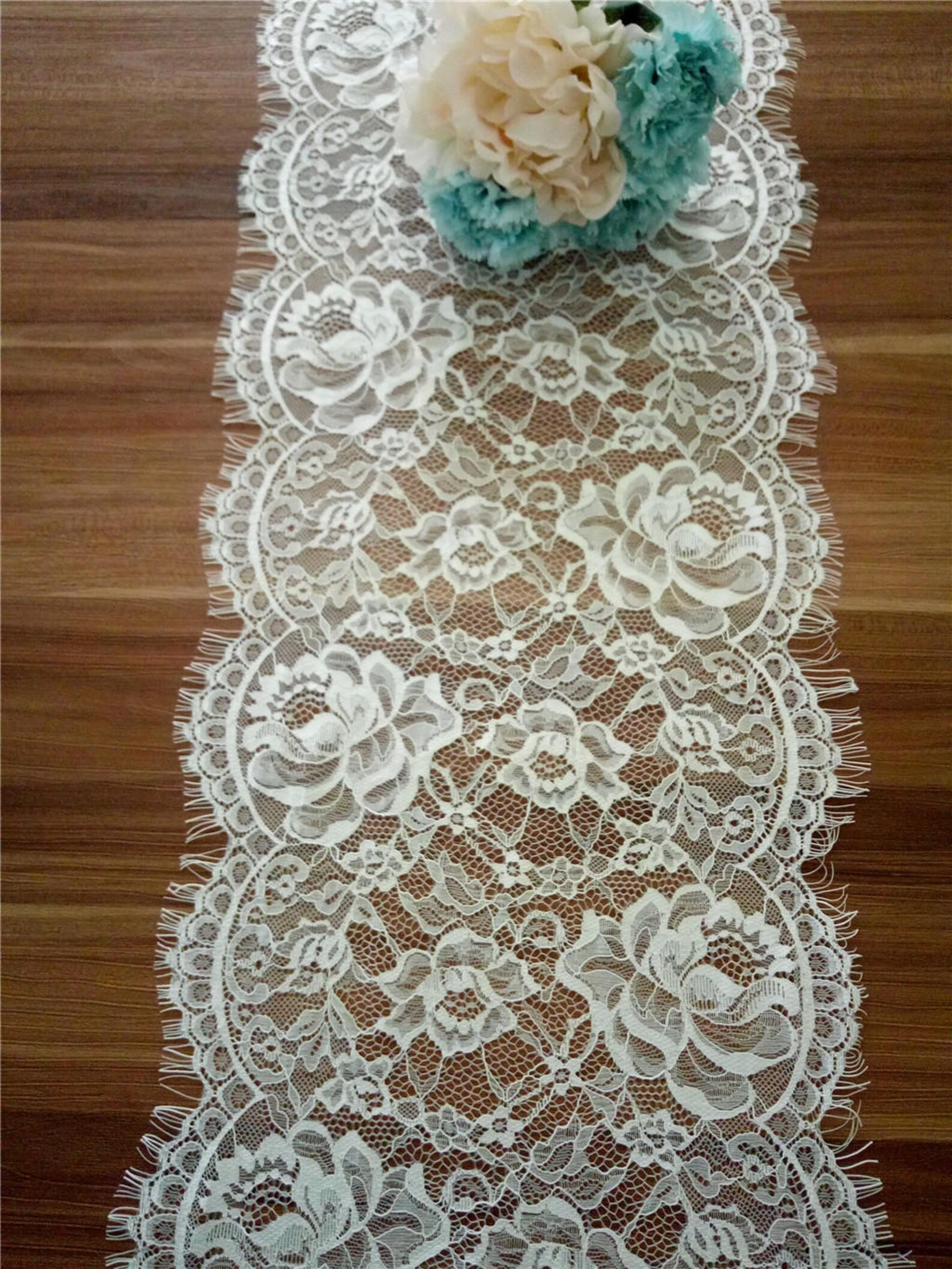 Ivory Lace Table Runner Lace Table Runner 12 Inches Wide - Etsy