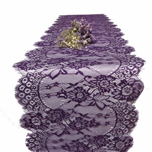 Purple Lace Table Runner, Deep / Dark Purple Table Runners, Purple ...