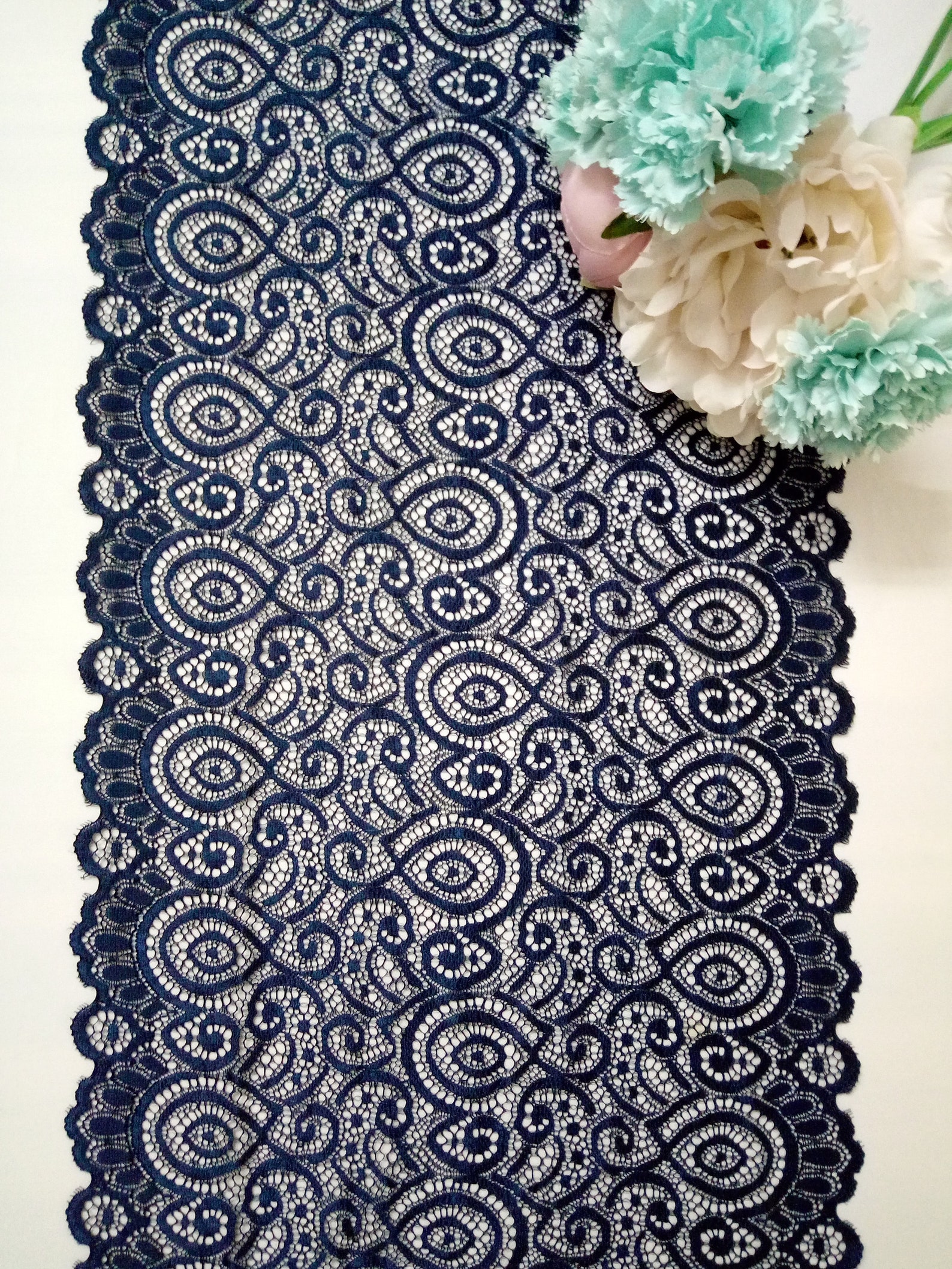 Extra Long Table Runners Navy Blue Table Runner Navy | Etsy