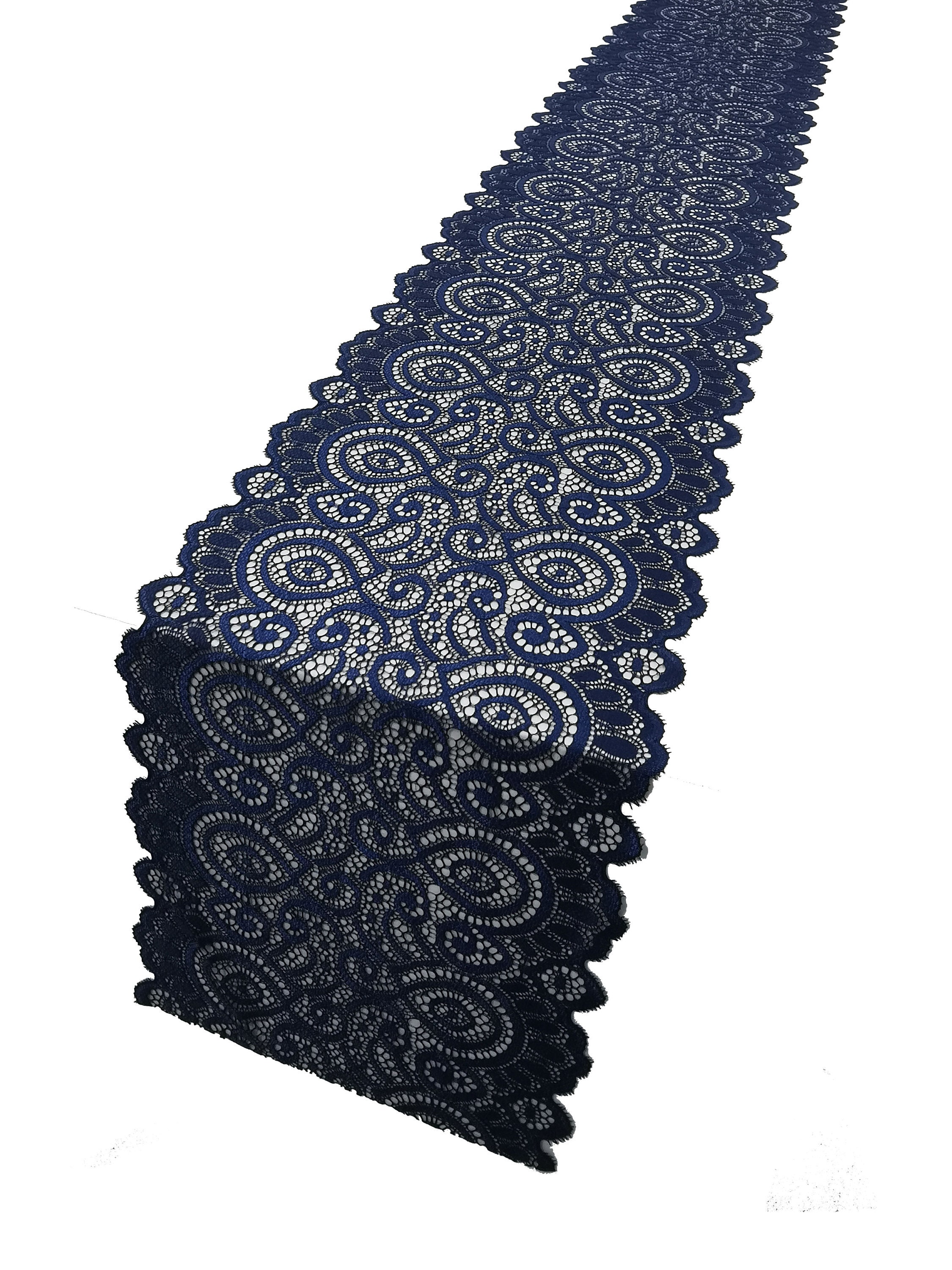 Navy Table Runners , Navy Lace Runners for Wedding, Navy Wedding ...