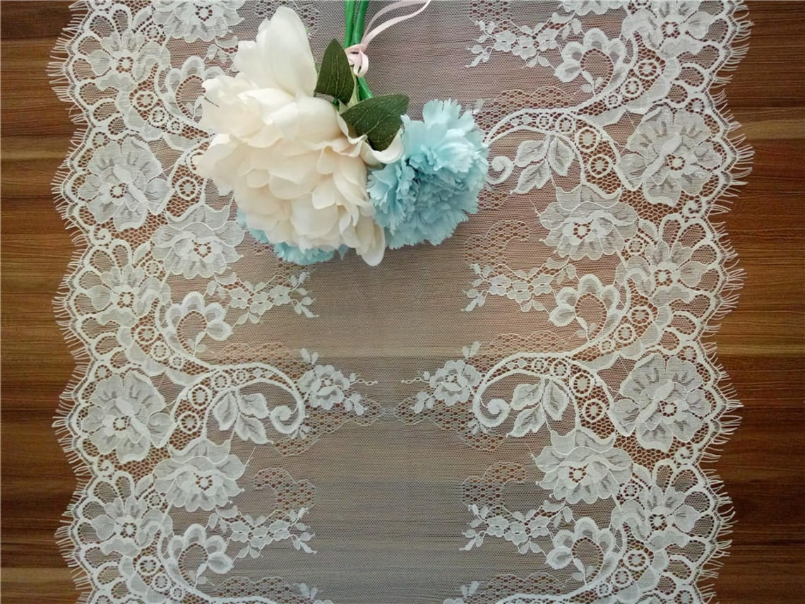 Wedding Table Runners Lace Table Runners 17 Inches Wide - Etsy
