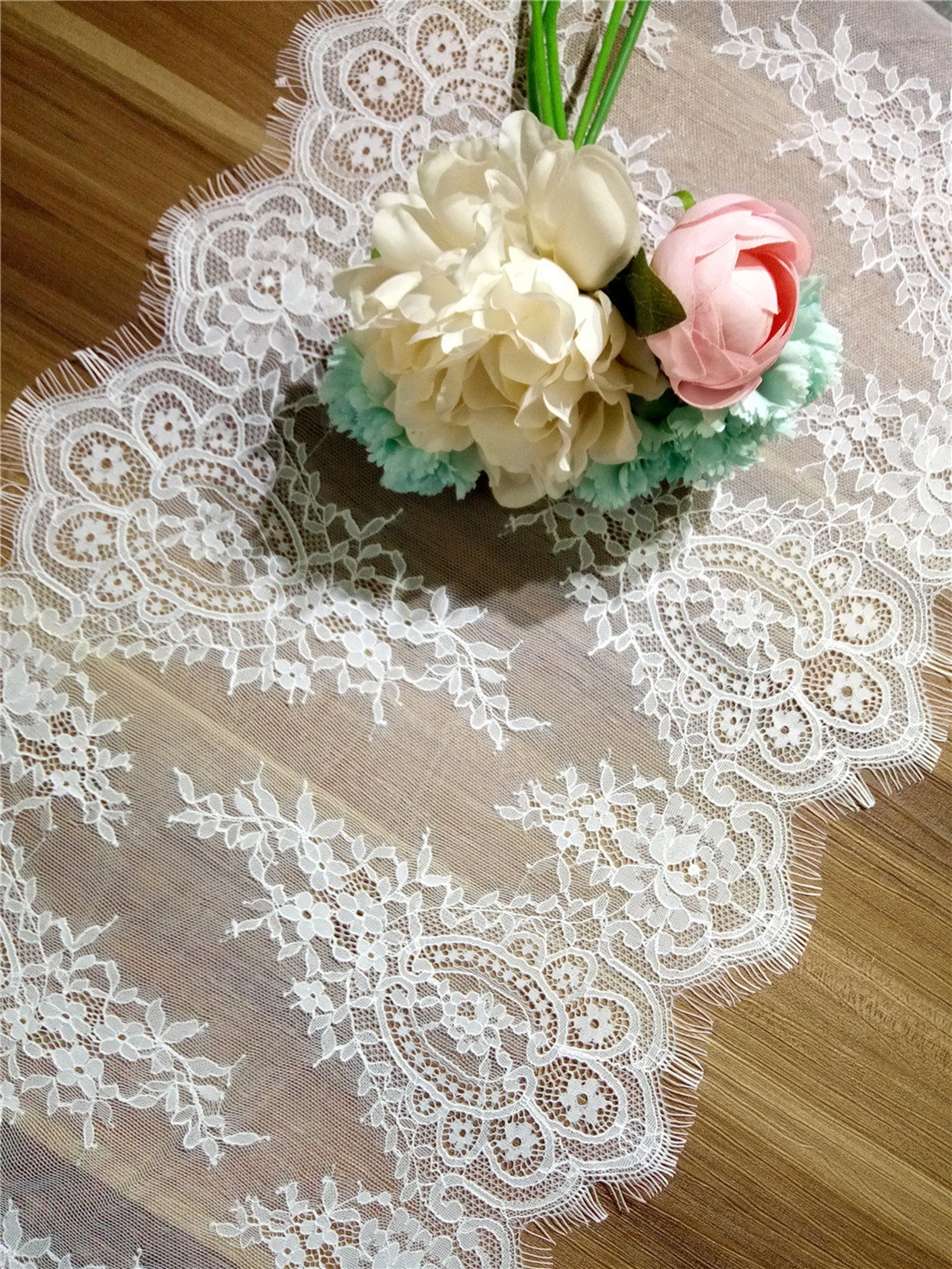 Ivory Lace Table Runners Lace Table Runner 15 Inches/ 38CM - Etsy Norway
