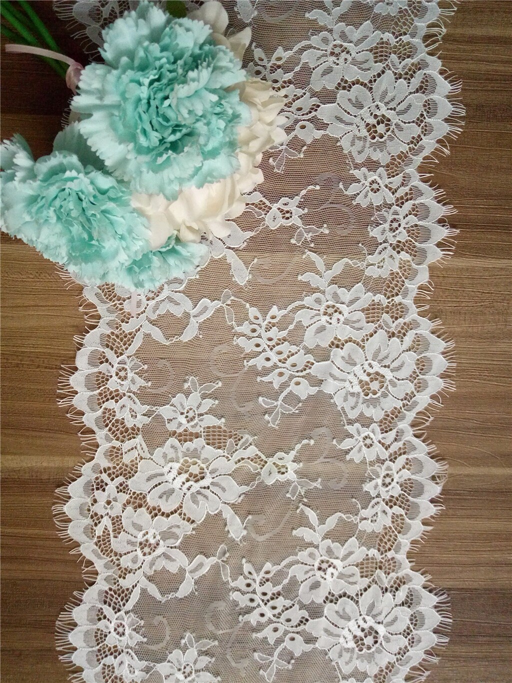Wedding table runner Lace table runner 9 inches wide | Etsy