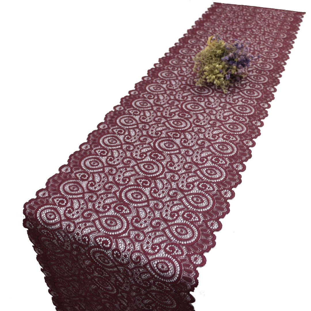 Burgundy Wedding Table Runner Burgundy Christmas Table - Etsy