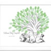 Squirrel Fingerprint Guestbook | Squirrel Baby Shower Fingerprint Tree ...