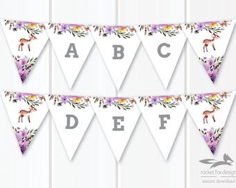 Printable Birthday Stats Poster Glitter Deer Birthday Party - Etsy