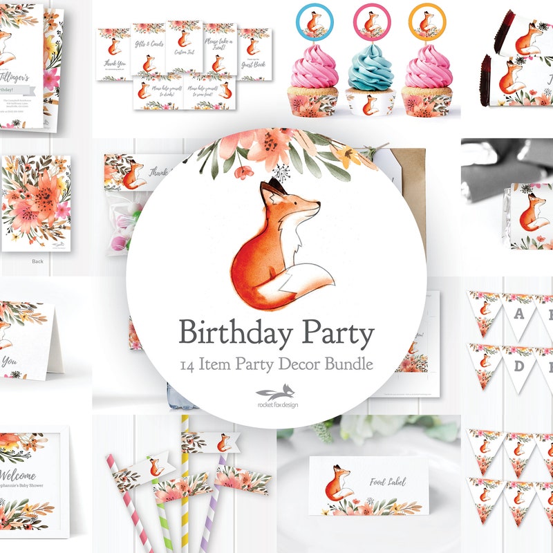 Fox Birthday Party - Etsy