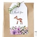 Deer Favor Tags, Thank You Tags, Baby Shower Favor Tag, Birthday Party ...