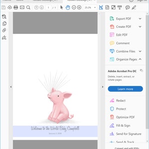 Pig Guestbook Alternative | Baby Shower Fingerprint Guestbook | Piggy ...