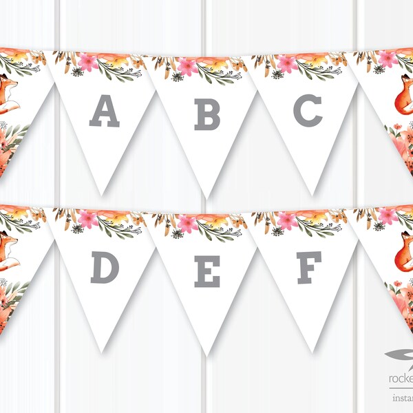 Fox Bunting - Etsy UK