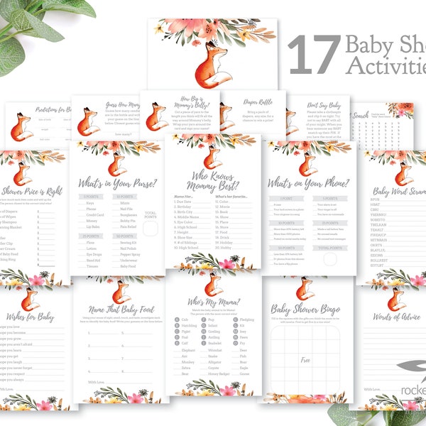 Elephant Baby Shower Word Search Game, Baby Word Search, Elephant Theme ...