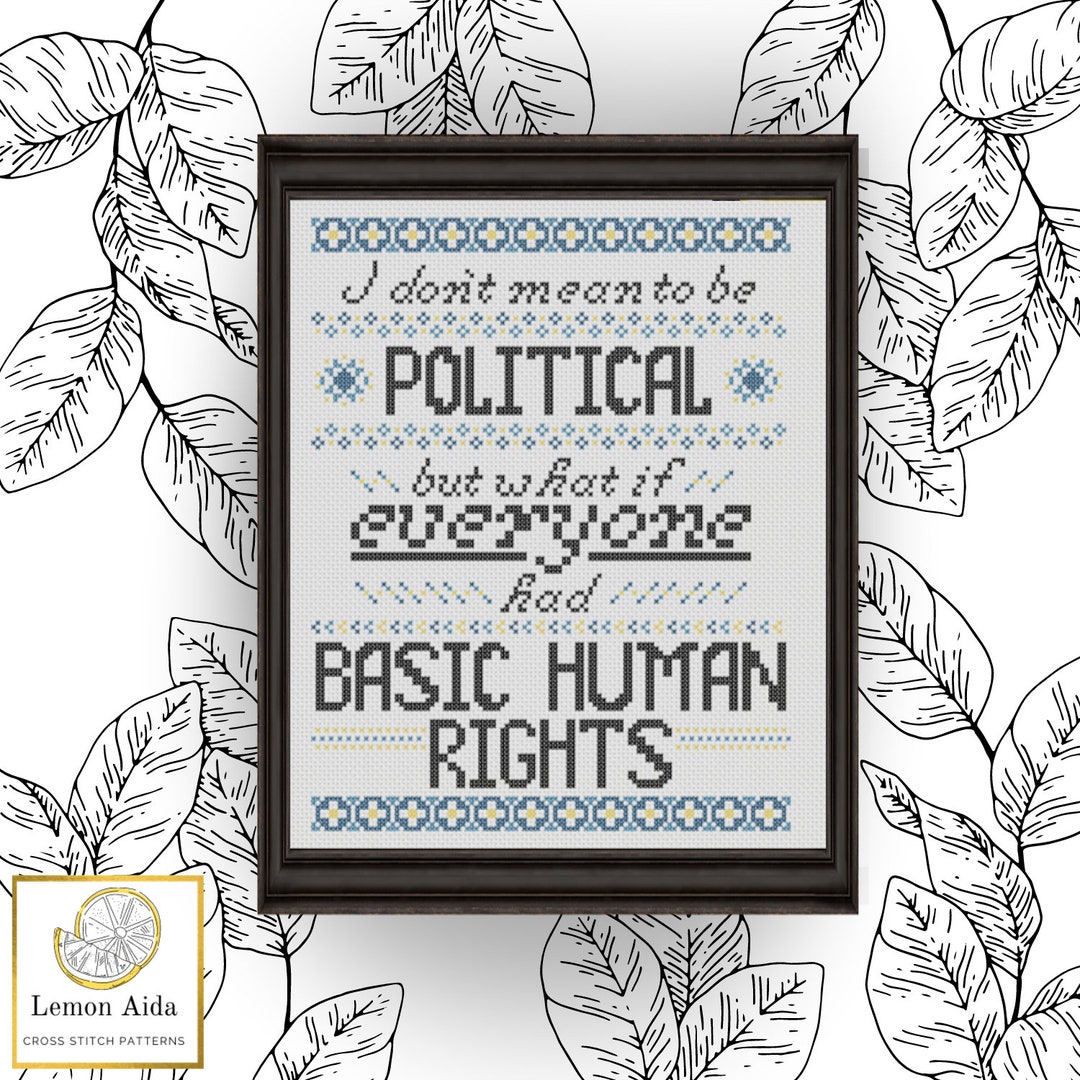Basic Human Rights Cross Stitch Pattern PDF - Etsy