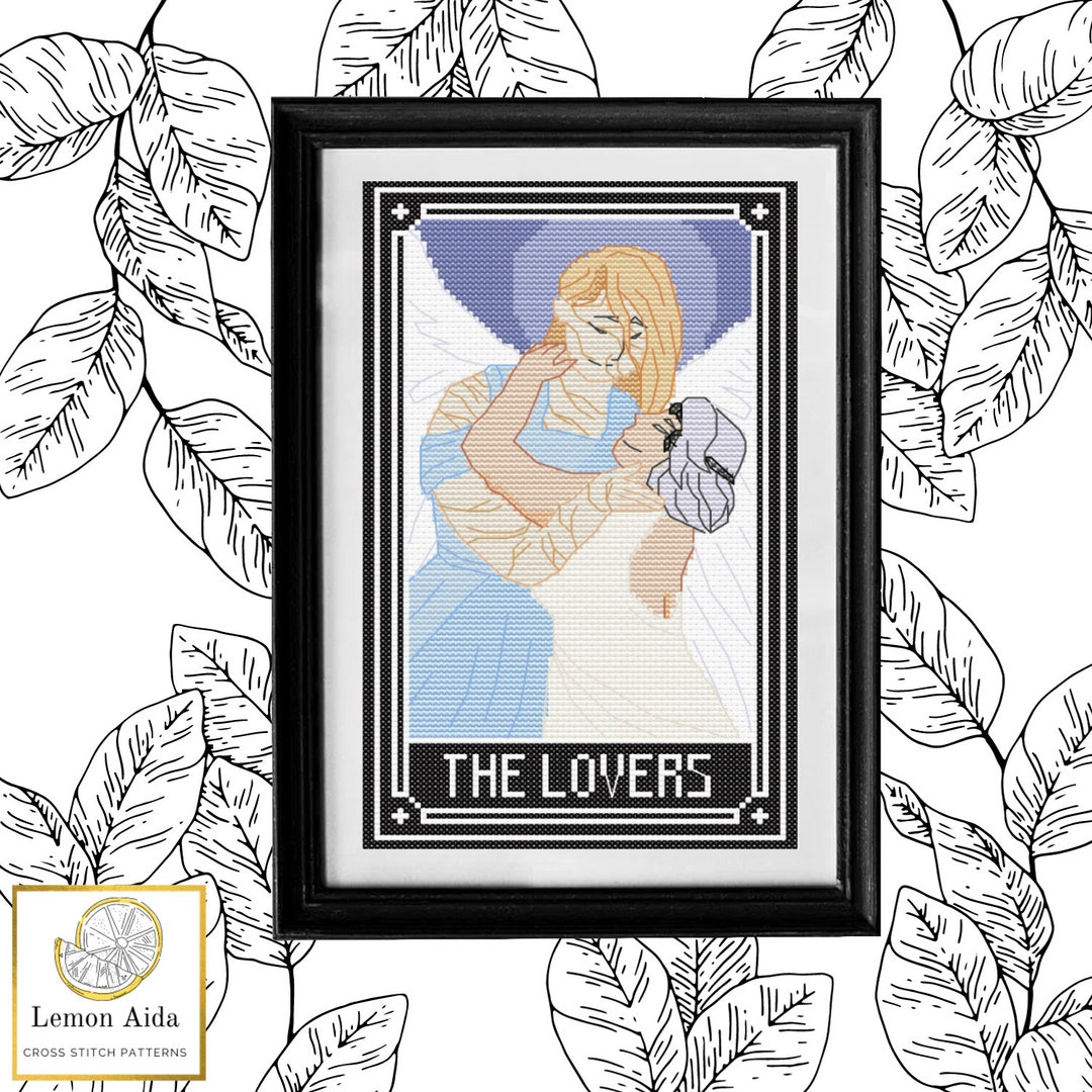Isobel and Aylin - Thelovers Tarot Card Cross Stitch Pattern PDF - Etsy