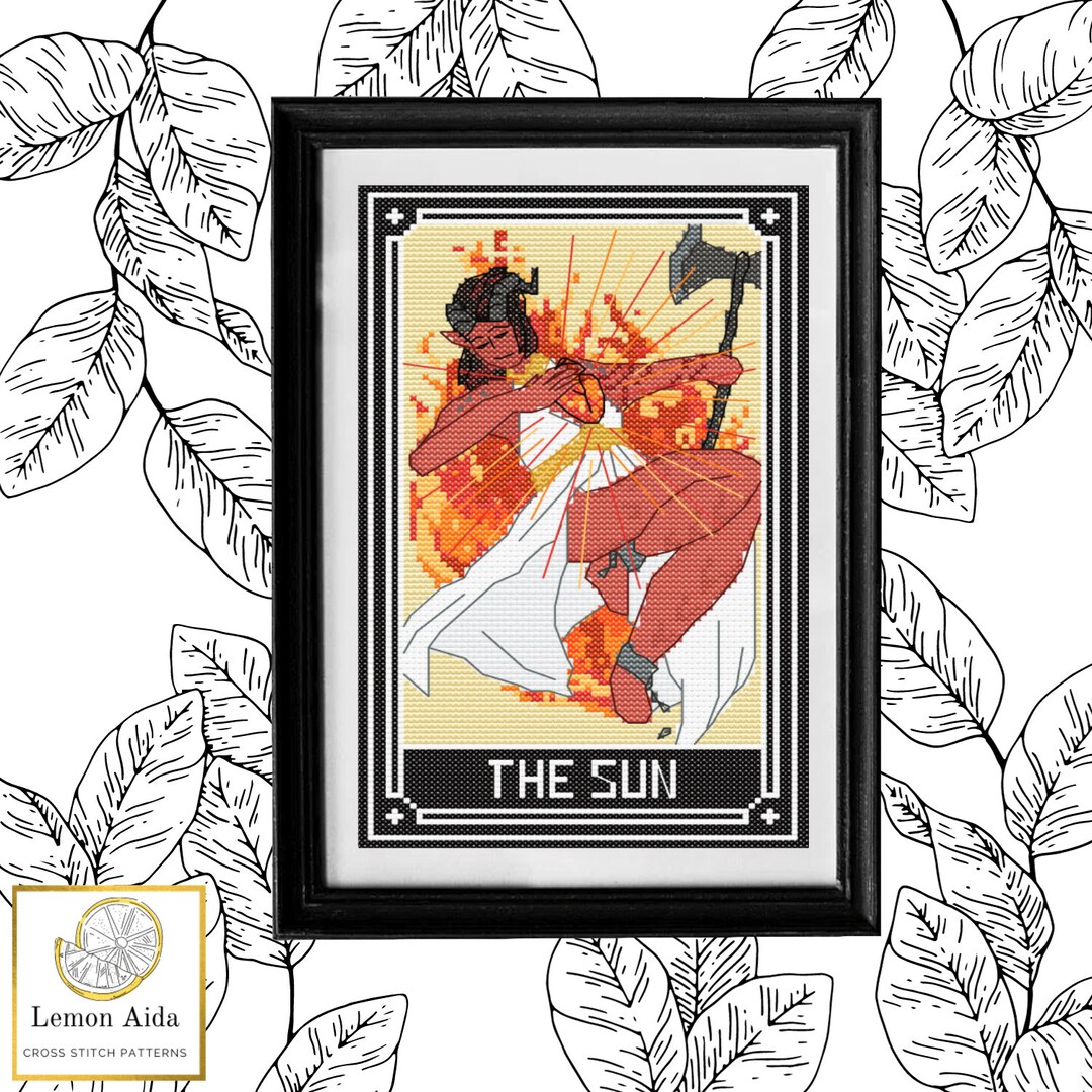 Karlach - the Sun Tarot Card Cross Stitch Pattern PDF - Etsy