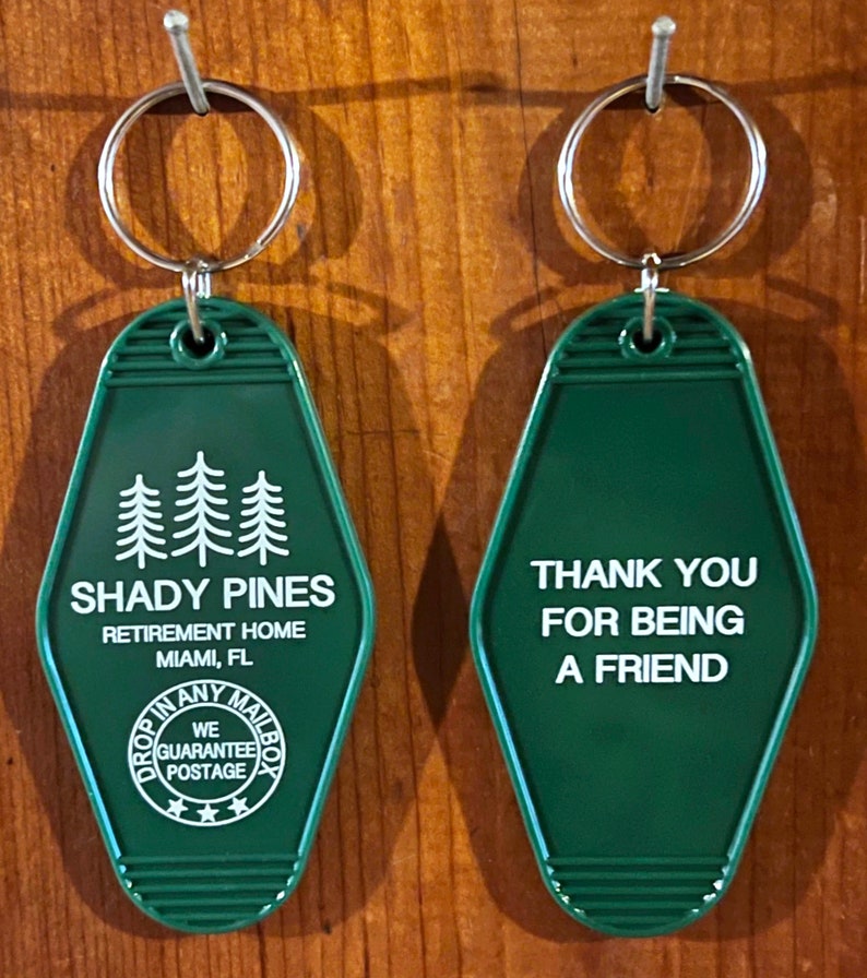 Golden Girls Shady Pines Keychain - FREE SHIPPING - Etsy