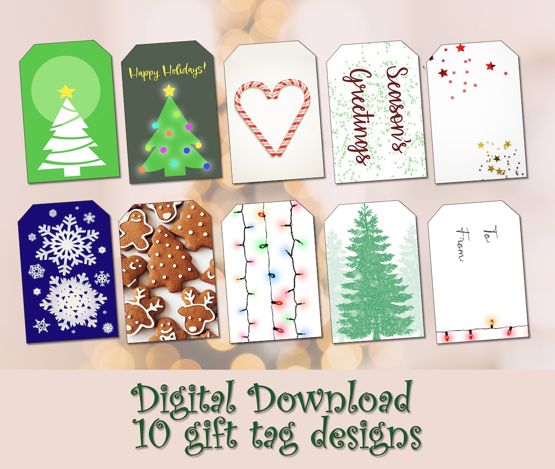 Printable Gift Tags, Instant Download, Printable Gift Tags Bundle ...