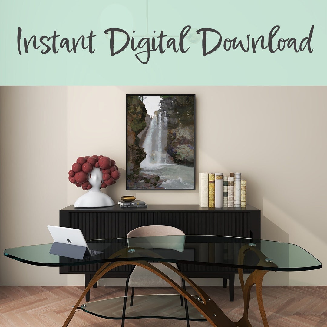 Johnston Canyon Upper Falls Printable Wall Art | Home Decor | Gifts ...