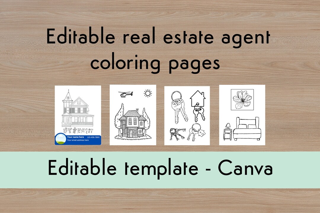 Open House Coloring Pages, Canva Template, Realtor Marketing, Realtor ...