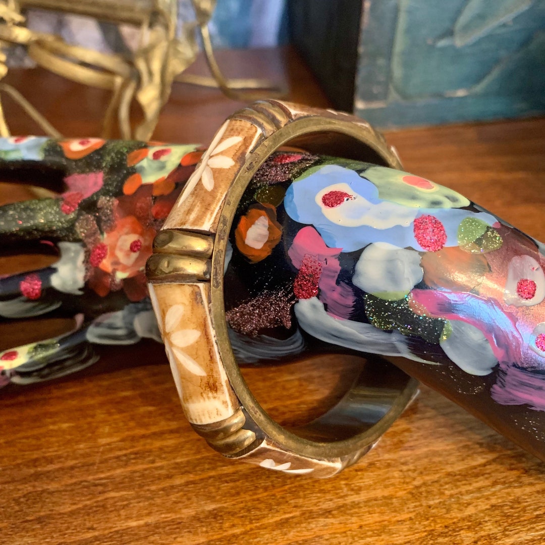 Vintage Brass Bangle Bone, Retro Brass Bangle, Vintage Copper Bracelets ...