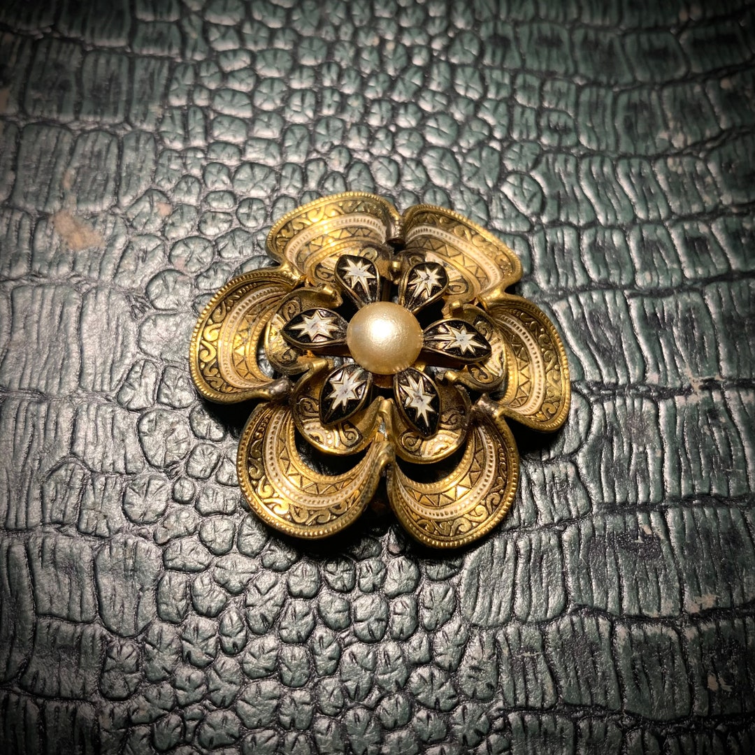 Pin Beautiful Spanish Damascene Brooch Vintage Spanish Toledo - Etsy