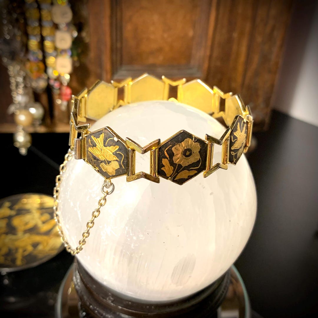 Spanish Damascus Bracelet Vintage Spanish Toledo Jewelry 24K Gold ...