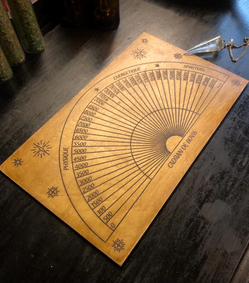 Dowsing Chart - Bovis Dial / Bovis Scale - French/english/spanish ...