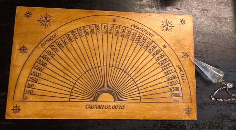 Dowsing Chart - Bovis Dial / Bovis Scale - French/english/spanish ...