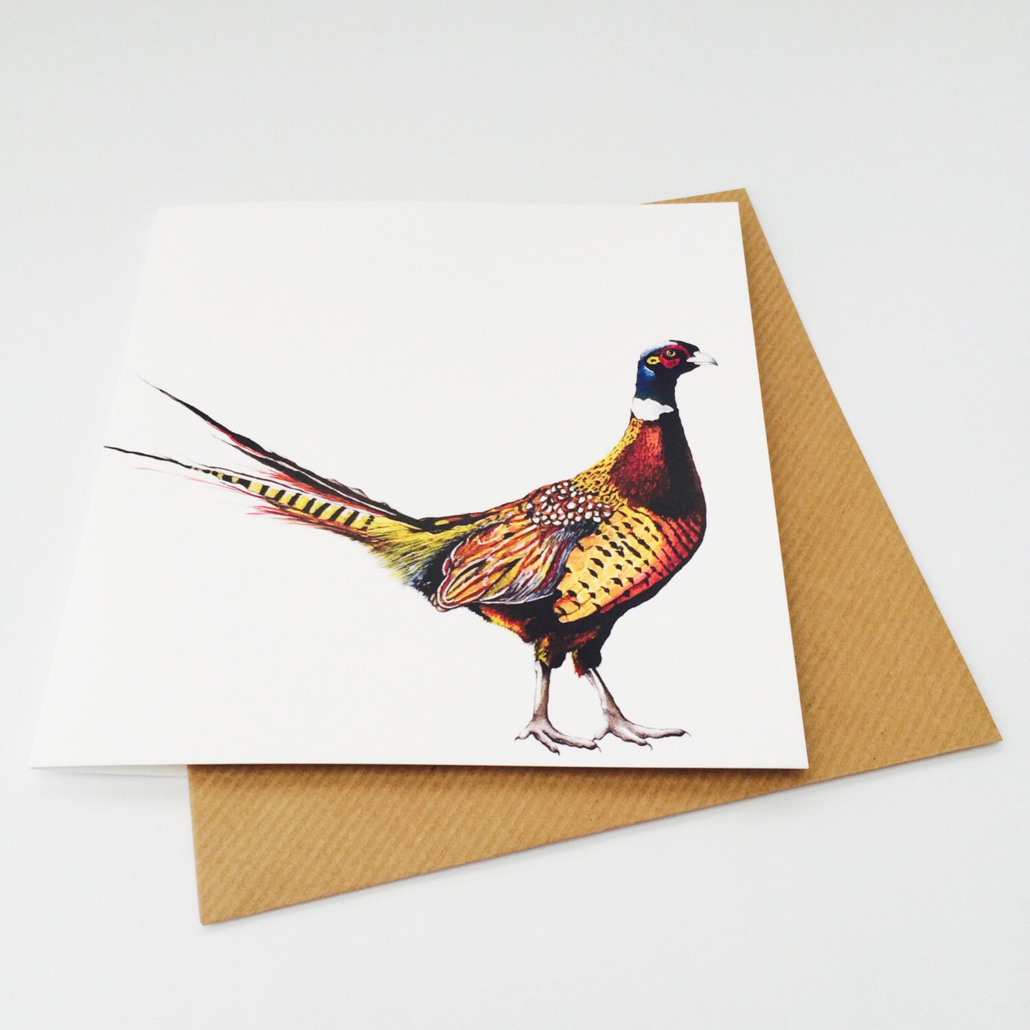 GREETINGS CARD Pheasant Watercolour Illustration Luxury Pheasant Card ...