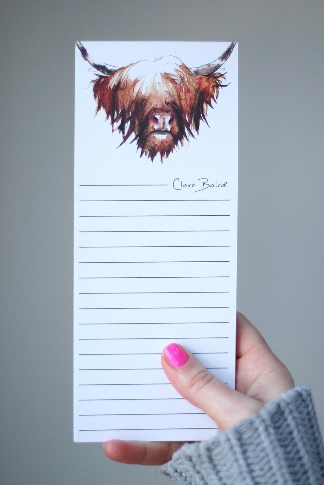 MAGNETIC NOTEPAD Highland Cow Memo Pad Organising Gifts - Etsy