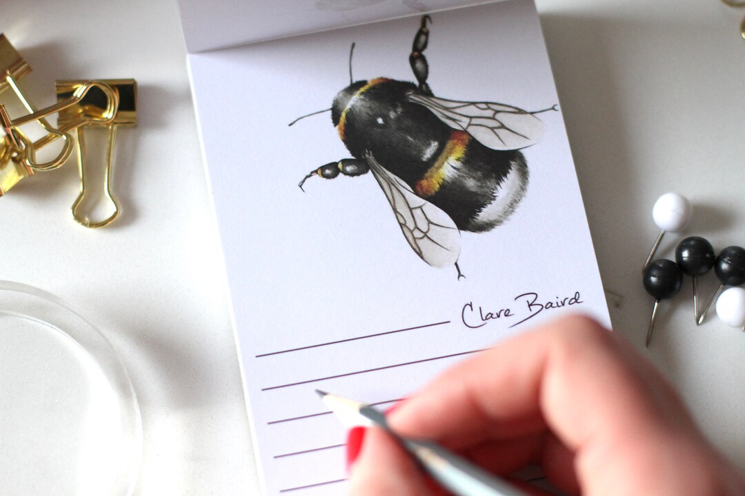 MAGNETIC NOTE PADS Bee Memo Notepads Perfect Stocking Filler Cute ...