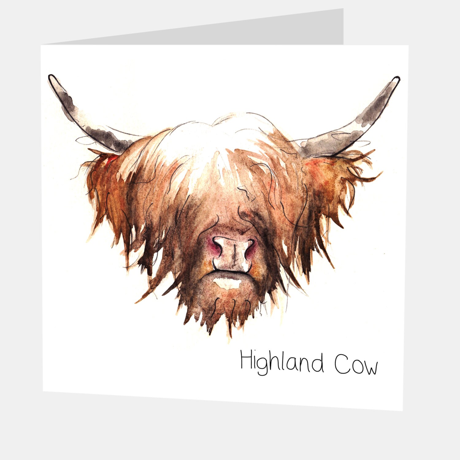 CARD Highland Cow Greetings and Highland Cow Sticky Notes | Highland ...