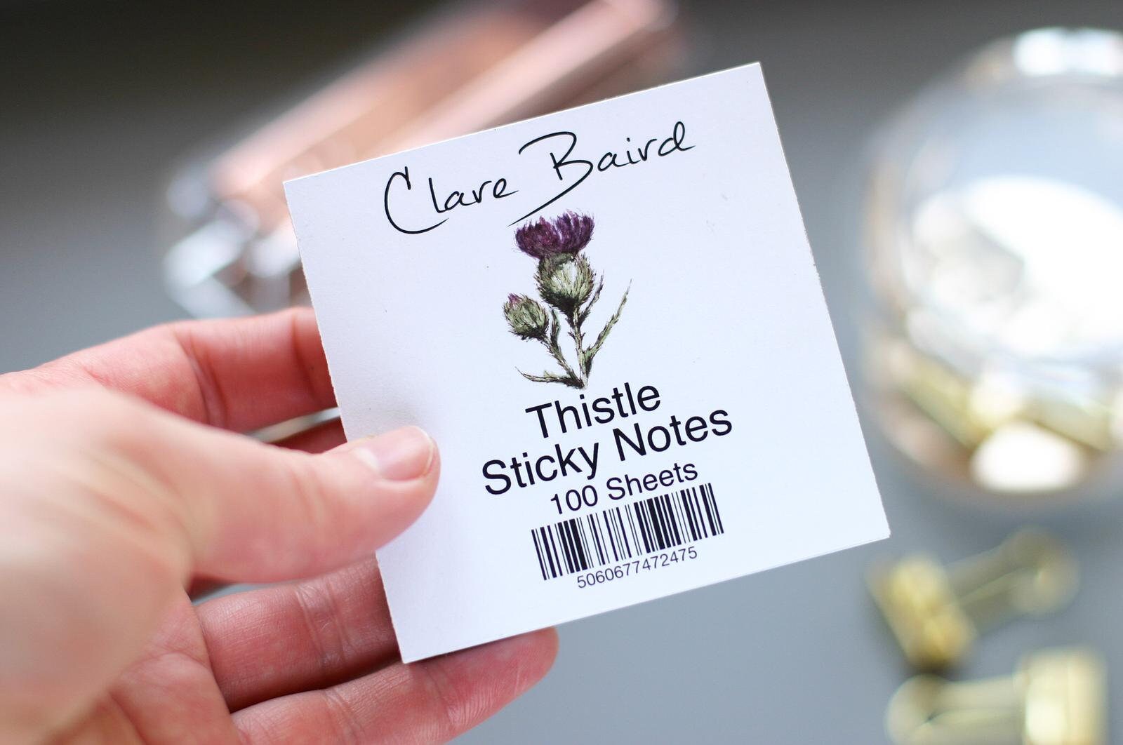 SCOTTISH Card & STICKY NOTES Thistle | Christmas Gift Set | Office ...