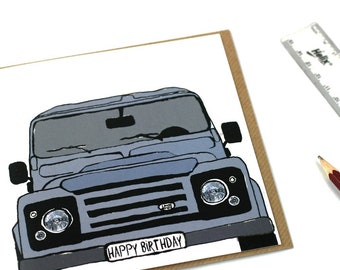 Land Rover Birthday Card - Etsy UK