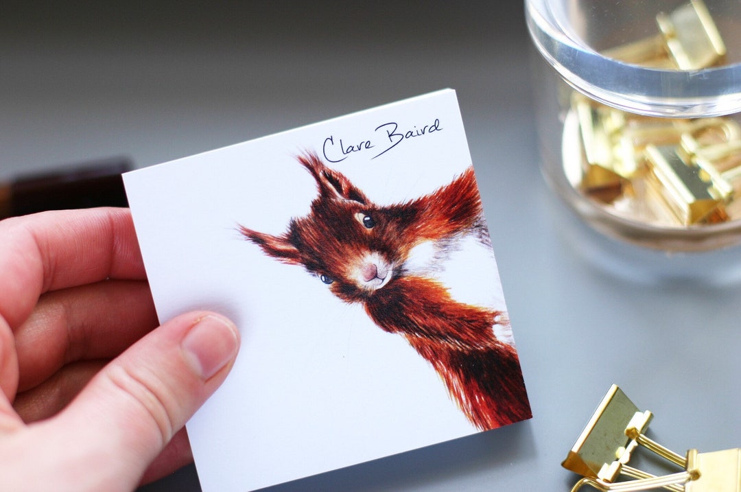 STICKY NOTES Cheeky Red Squirrel | Sticky Labels | Writing Notepad ...