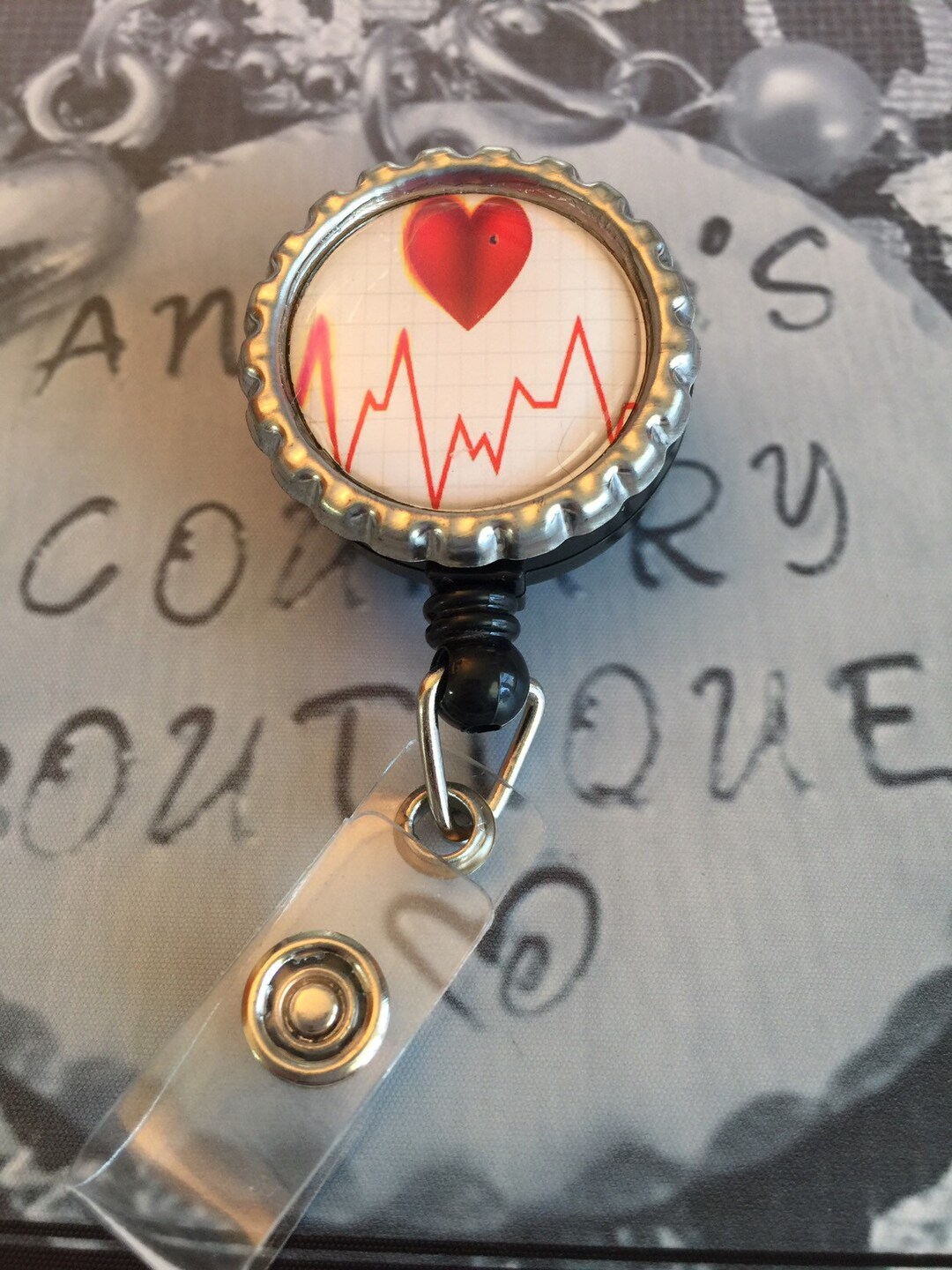 Heartbeat Badge - Etsy