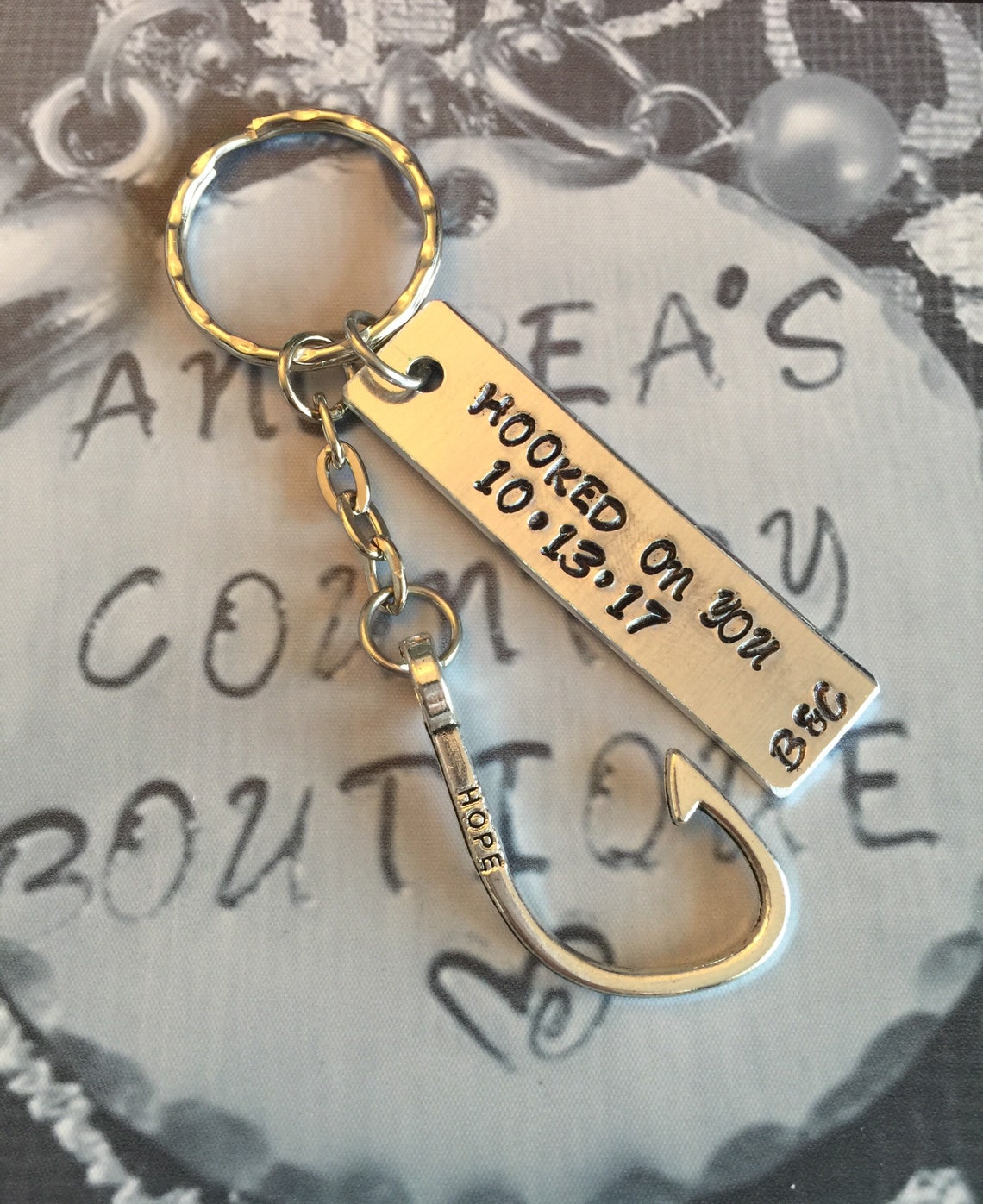 Hooked On You-keychain | Etsy