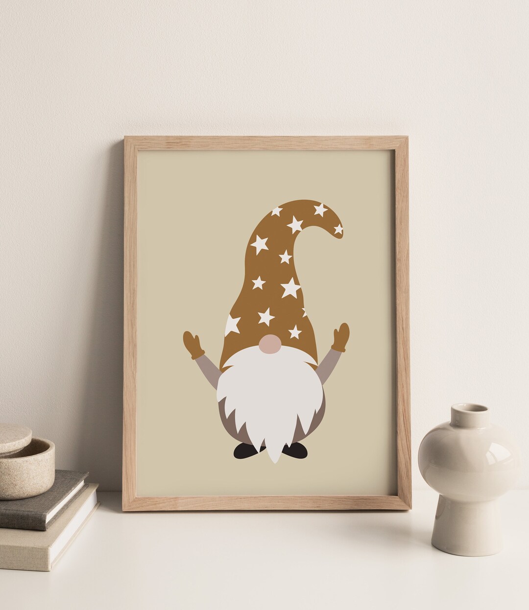 Winter Gnome Printable Christmas Wall Decor, Cute Xmas Wall Art Print ...