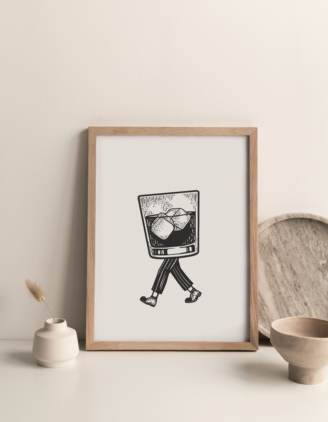 On the Rocks Print, Whiskey Print, Brandy Print, Art Deco Bar Prints ...