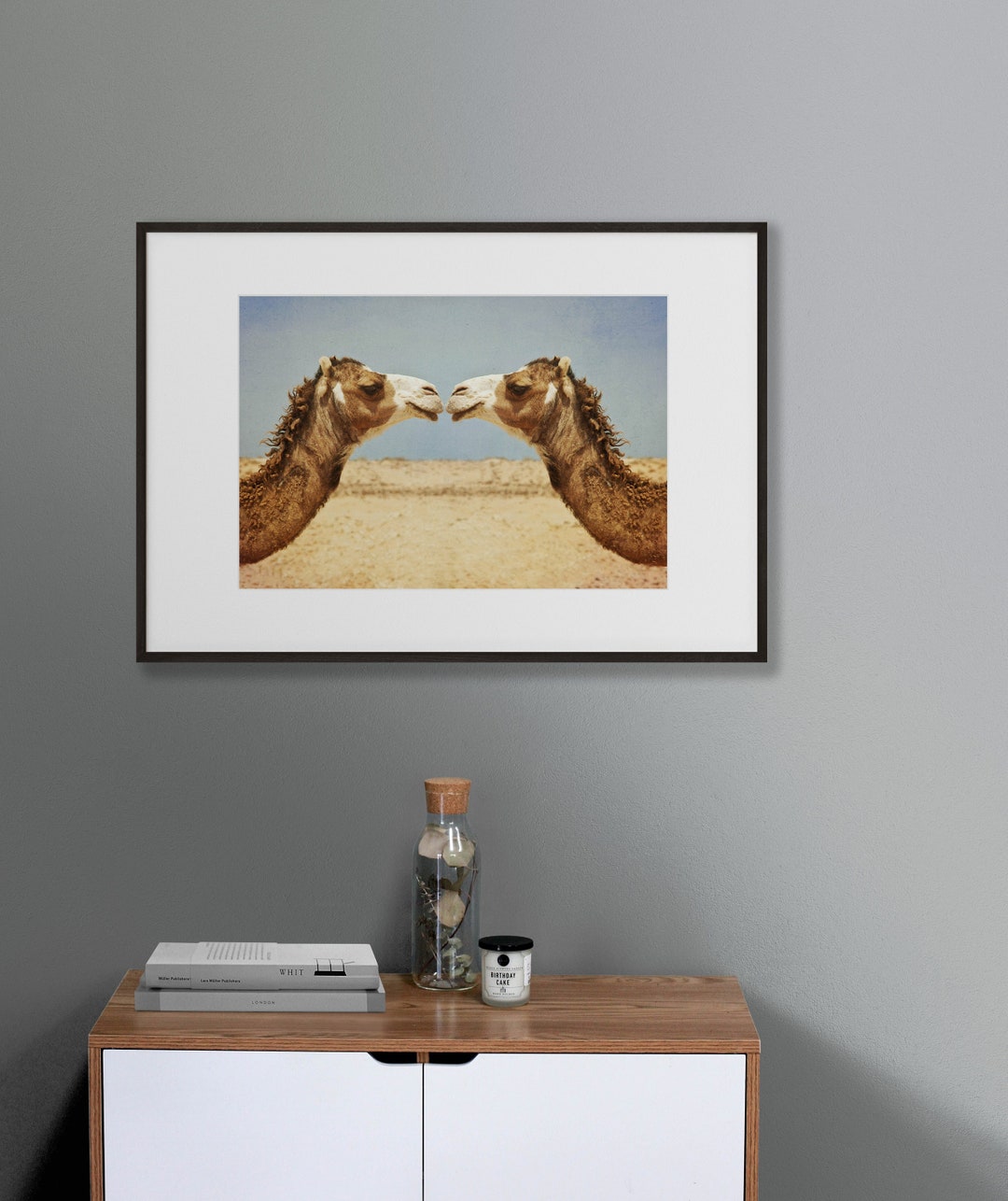 Camels in Love Printable Photo Art, Two Camels in Love Poster, Cute ...