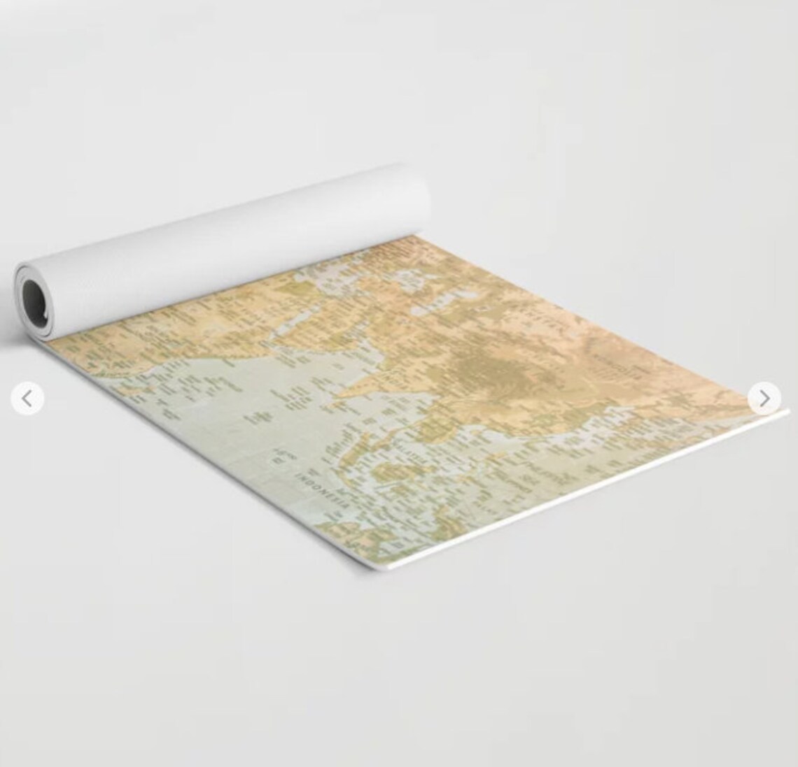 World Map Pastel Colour Yoga Mat Unique Yoga or Fitness Mat - Etsy