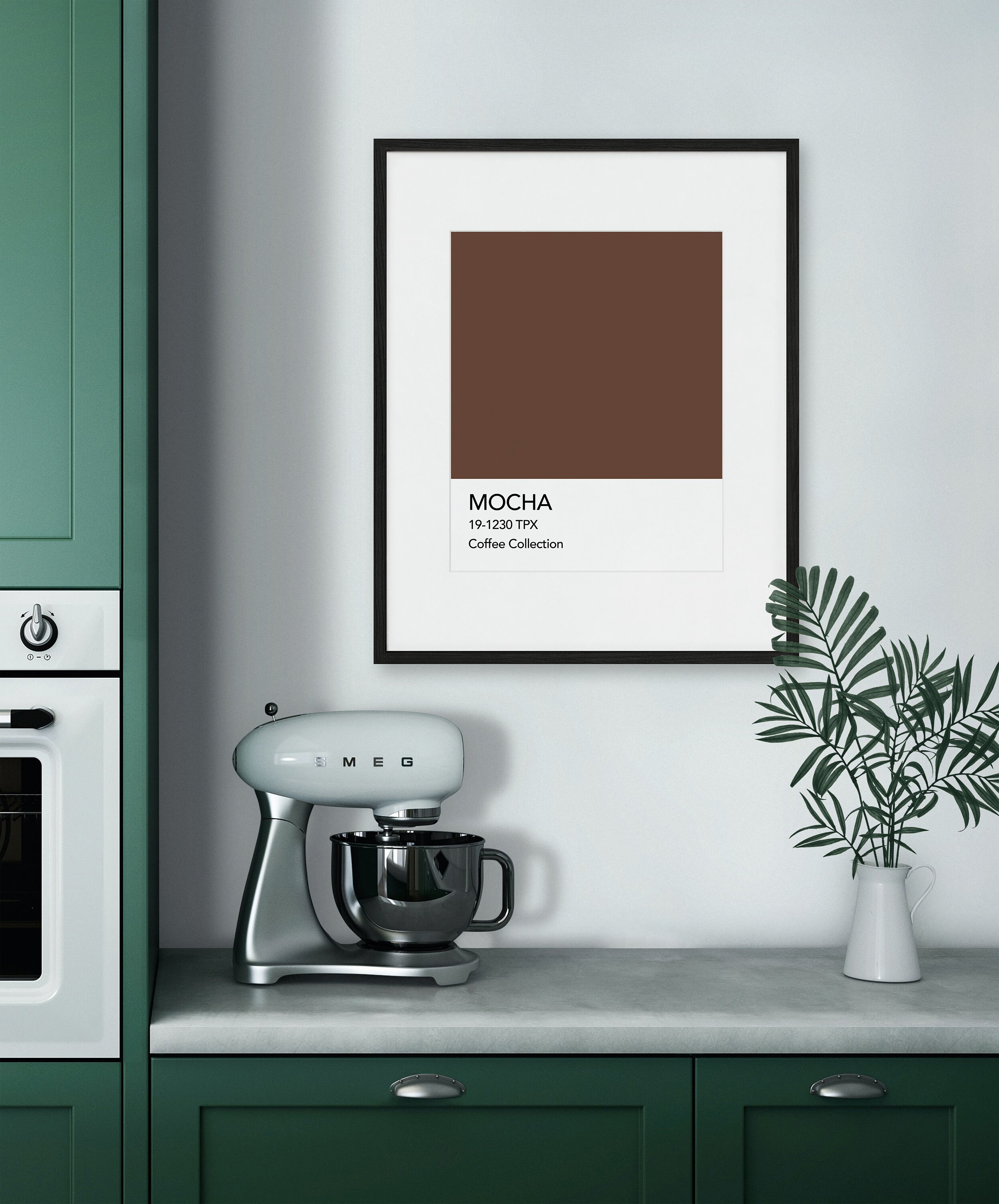 Mocha Coffee Pantone Color Art Print: Coffee Lover Decor (digital ...