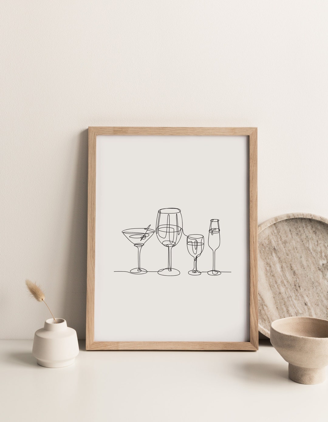 Cocktail Glasses Printable Wall Art, Drinks Print, Bar Cart Art, Bar ...