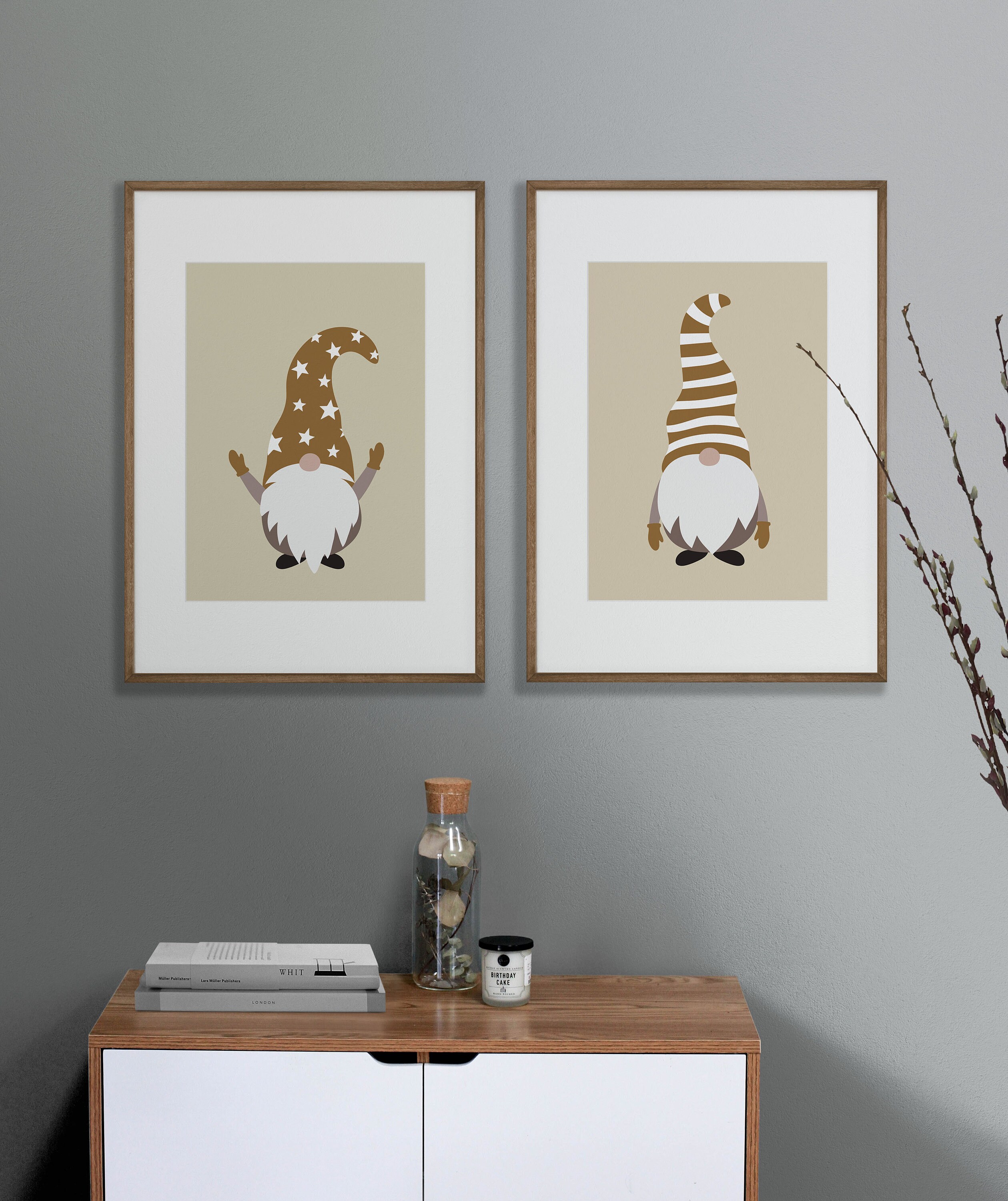 Winter Gnome Printable Christmas Wall Decor, Cute Xmas Wall Art Print ...