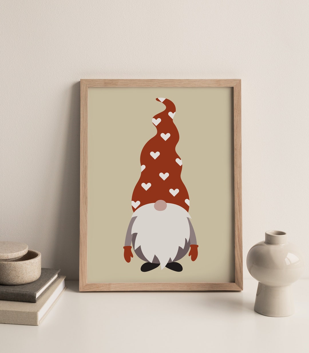 Winter Gnome Printable Christmas Wall Decor, Cute Xmas Wall Art Print ...