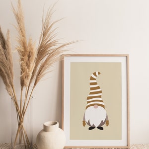 Winter Gnome Printable Christmas Wall Decor, Cute Xmas Wall Art Print ...