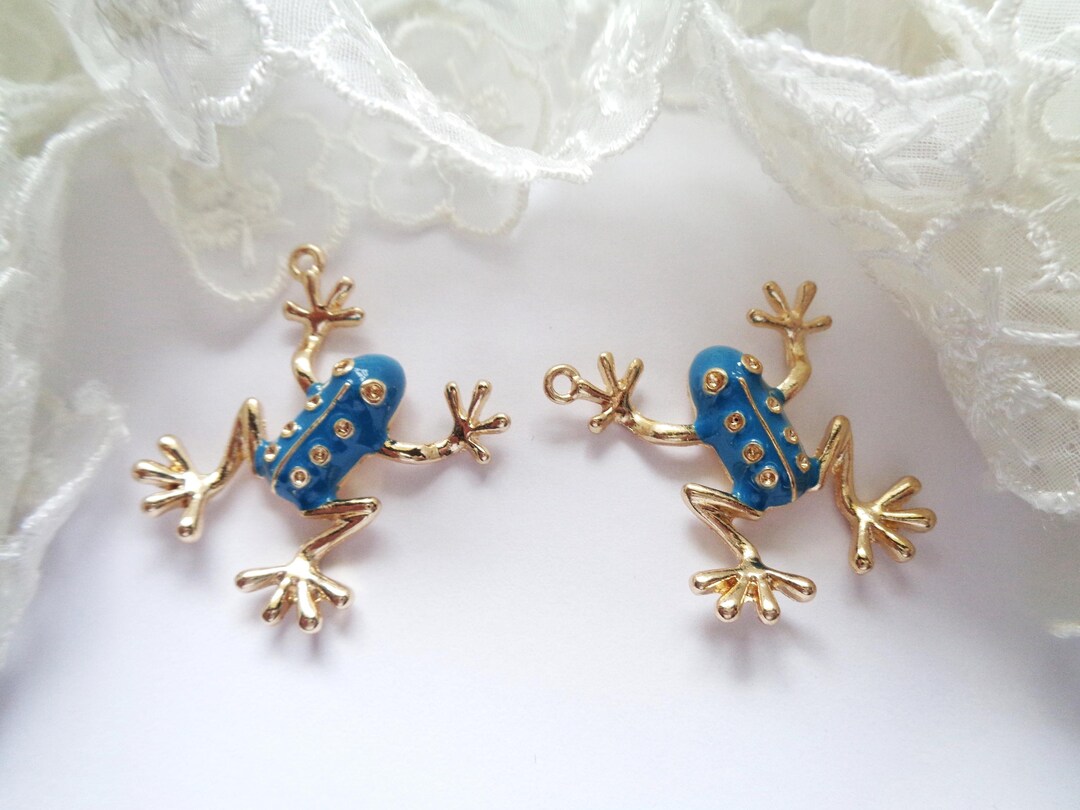 RARE 2 Funny FROG Pendants, Nature Spirit, Animal Rich in Various ...